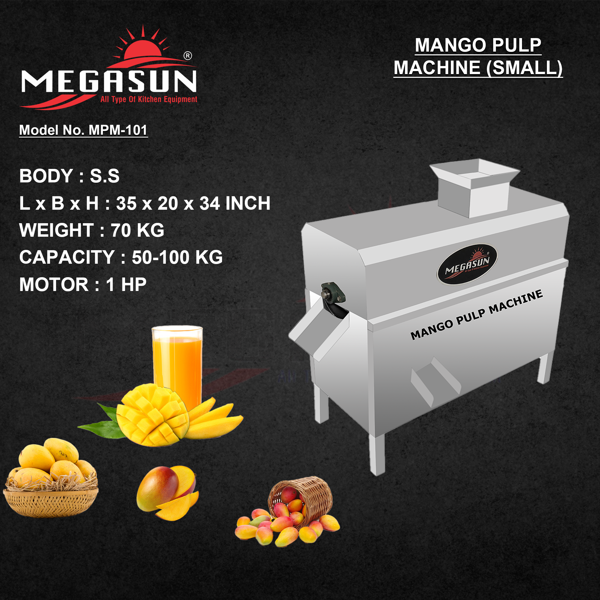 Mango Pulp Machine Small - Mega Kitchen System